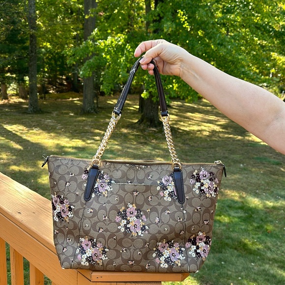 Coach | Bags | Coach Ava In Signature Canvas With Floral Flocking ...